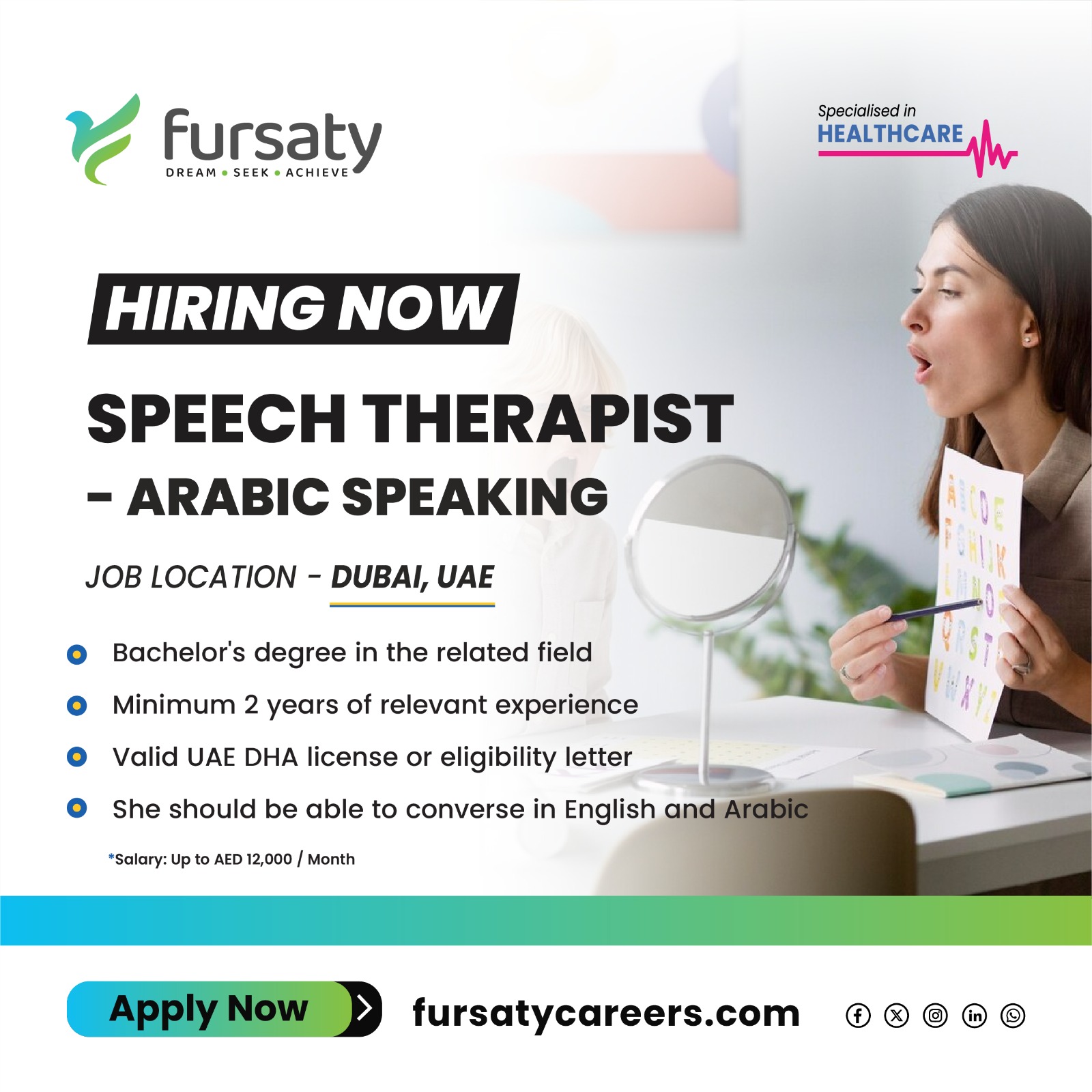 Speech Therapist (Arabic Speaking)